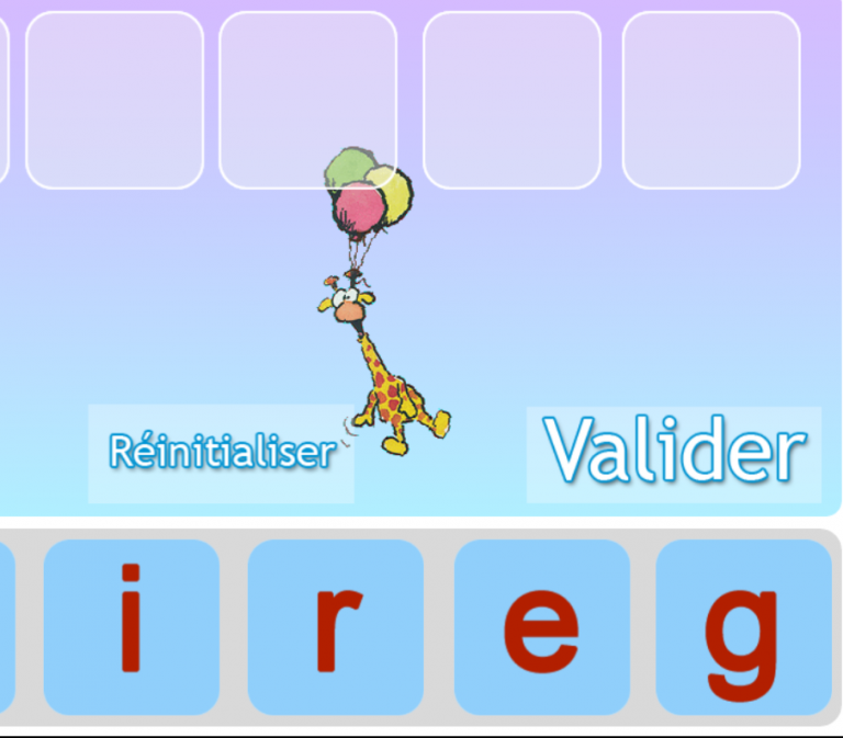 Epeler les mots. Exercices 2 - Tests & Jeux éducatifs en ligne