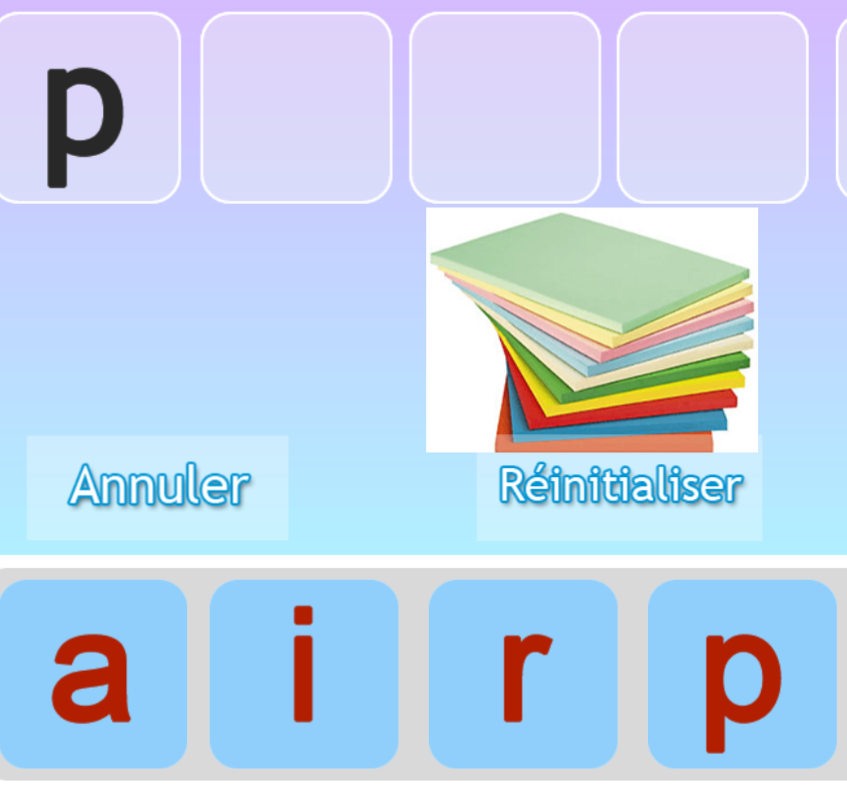 Epeler les mots. Exercices 5 - Tests & Jeux éducatifs en ligne